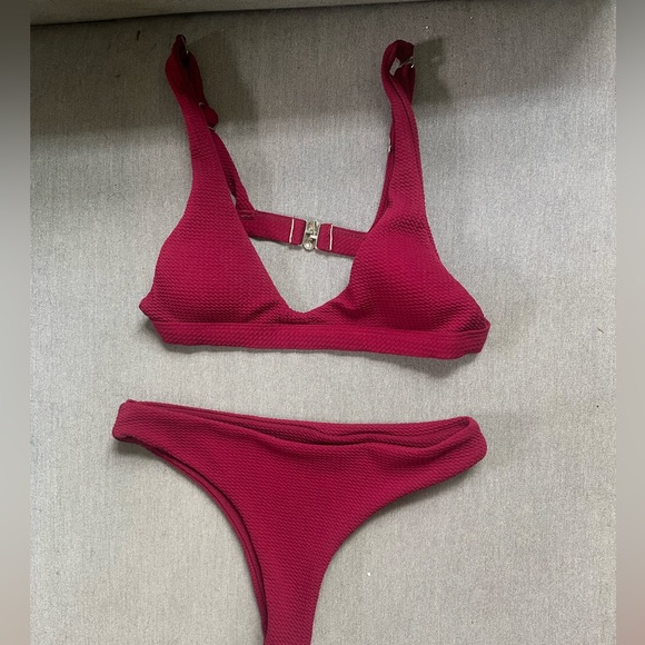Swim | Maroon Red Bikini Set | Poshmark